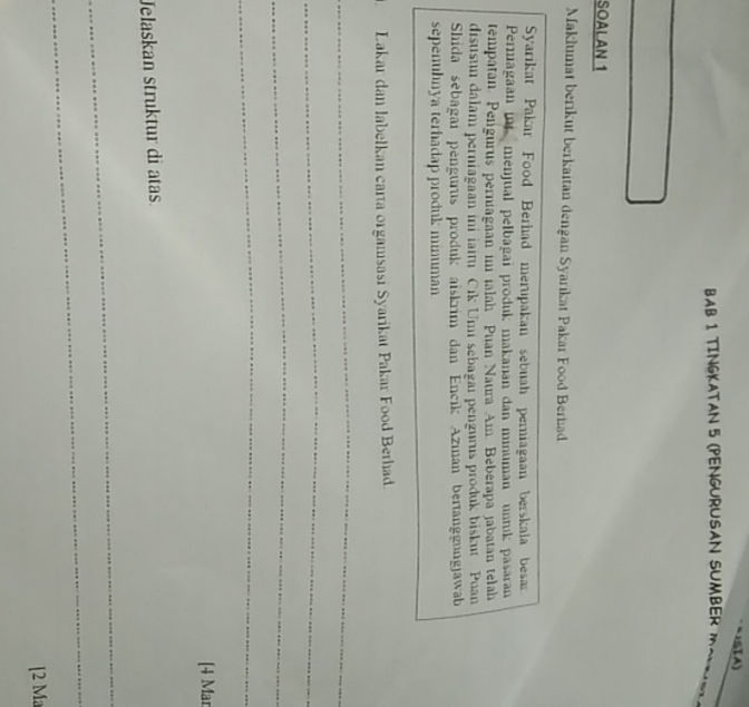 SOALAN 1 Maklumat berikut berkaitan dengan | StudyX