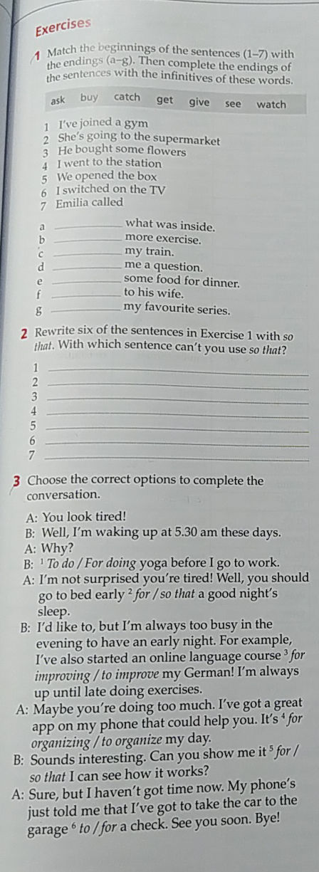 1 Match the beginnings of the sentences | StudyX