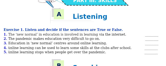 Exercise 1. Listen and decide if the | StudyX