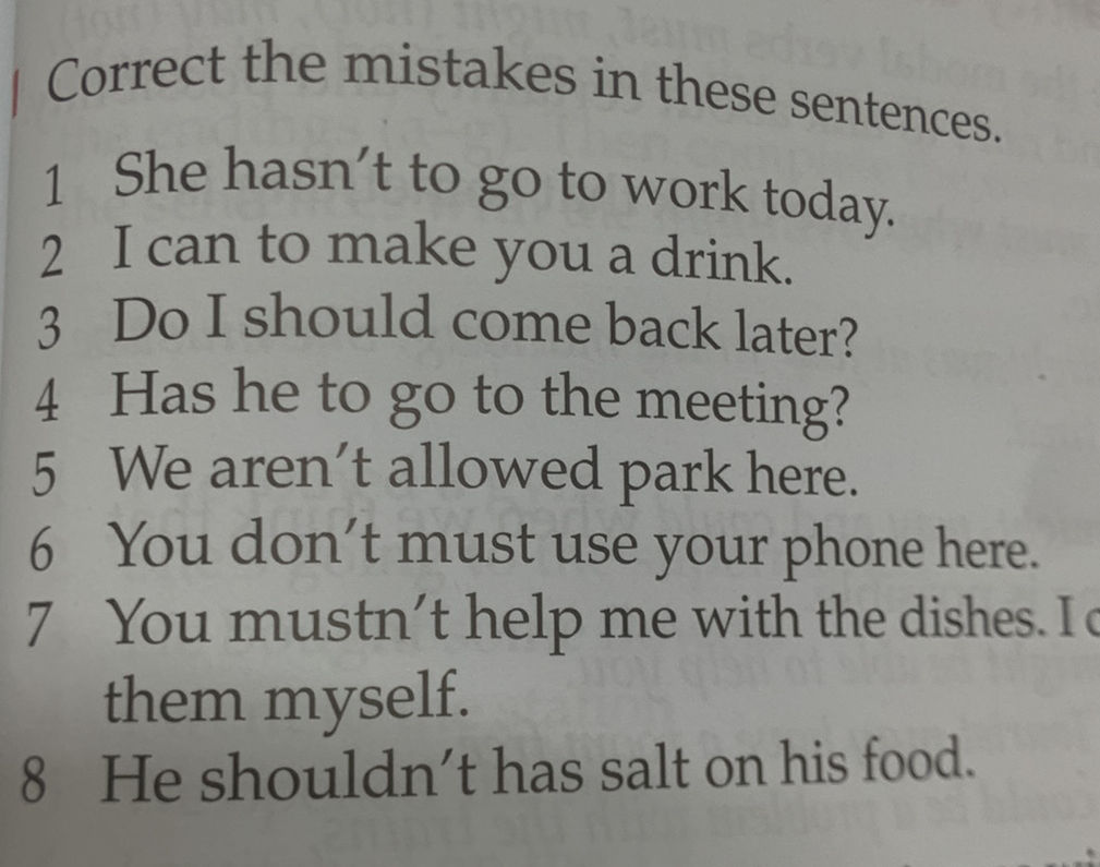 Correct the mistakes in these sentences. 1 | StudyX