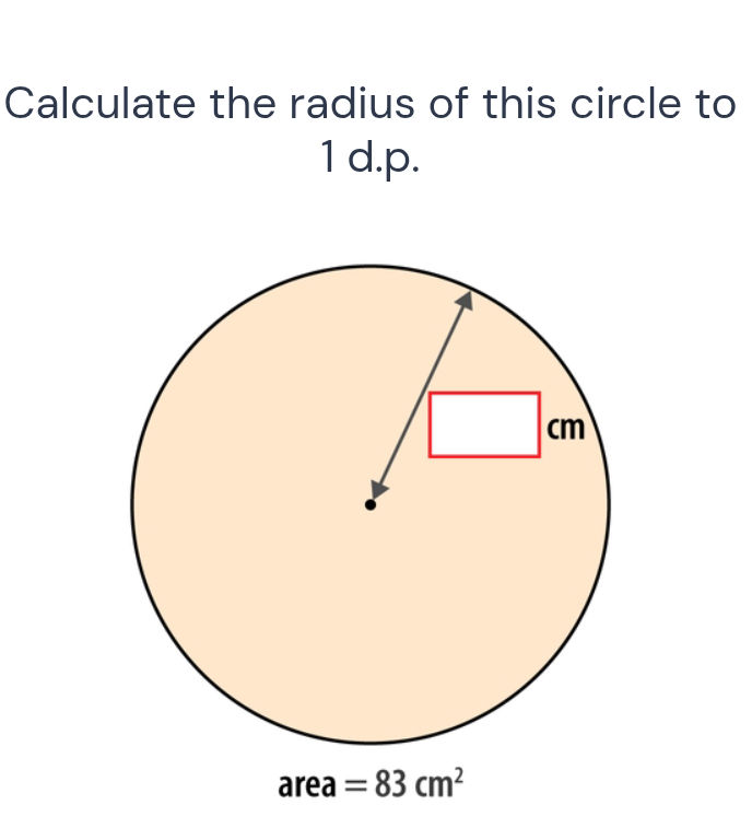 Calculate the radius of this circle to 1 | StudyX