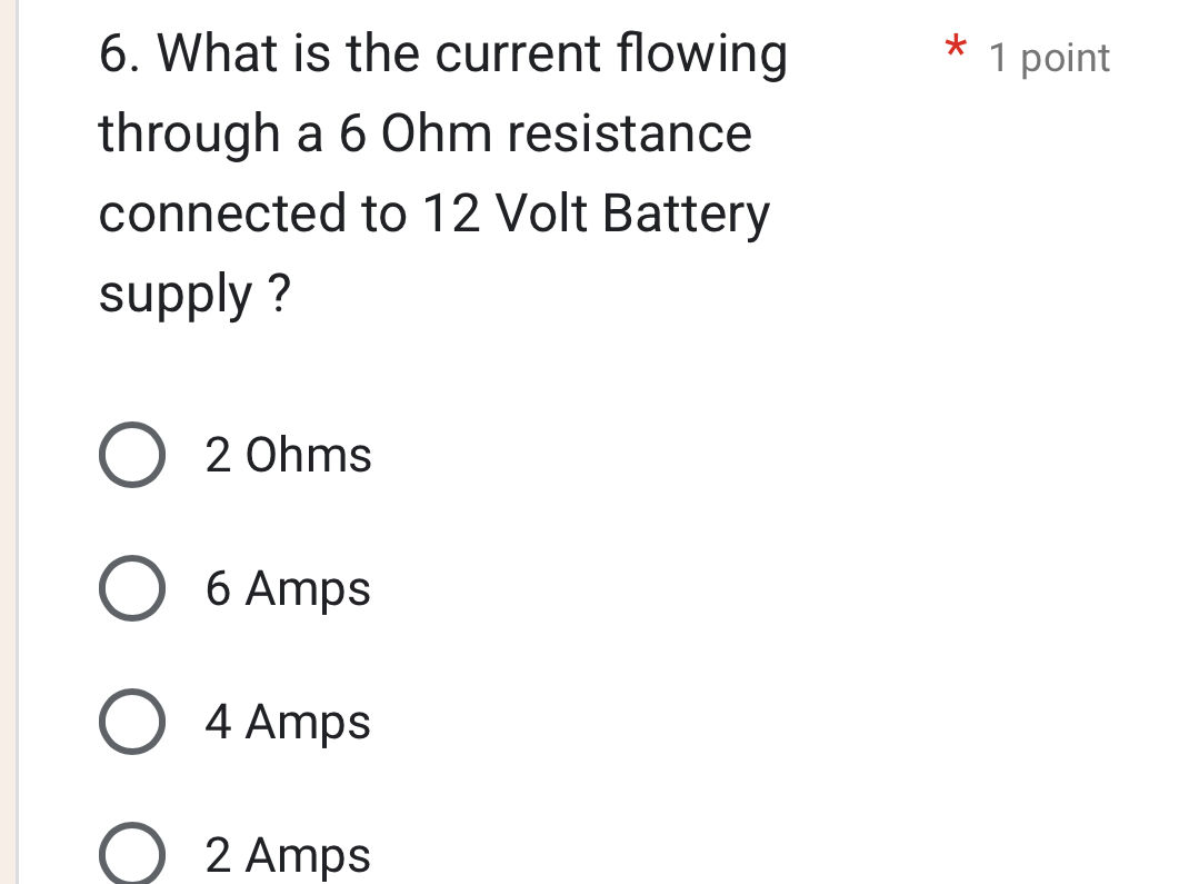 6. What is the current flowing through a 6 | StudyX