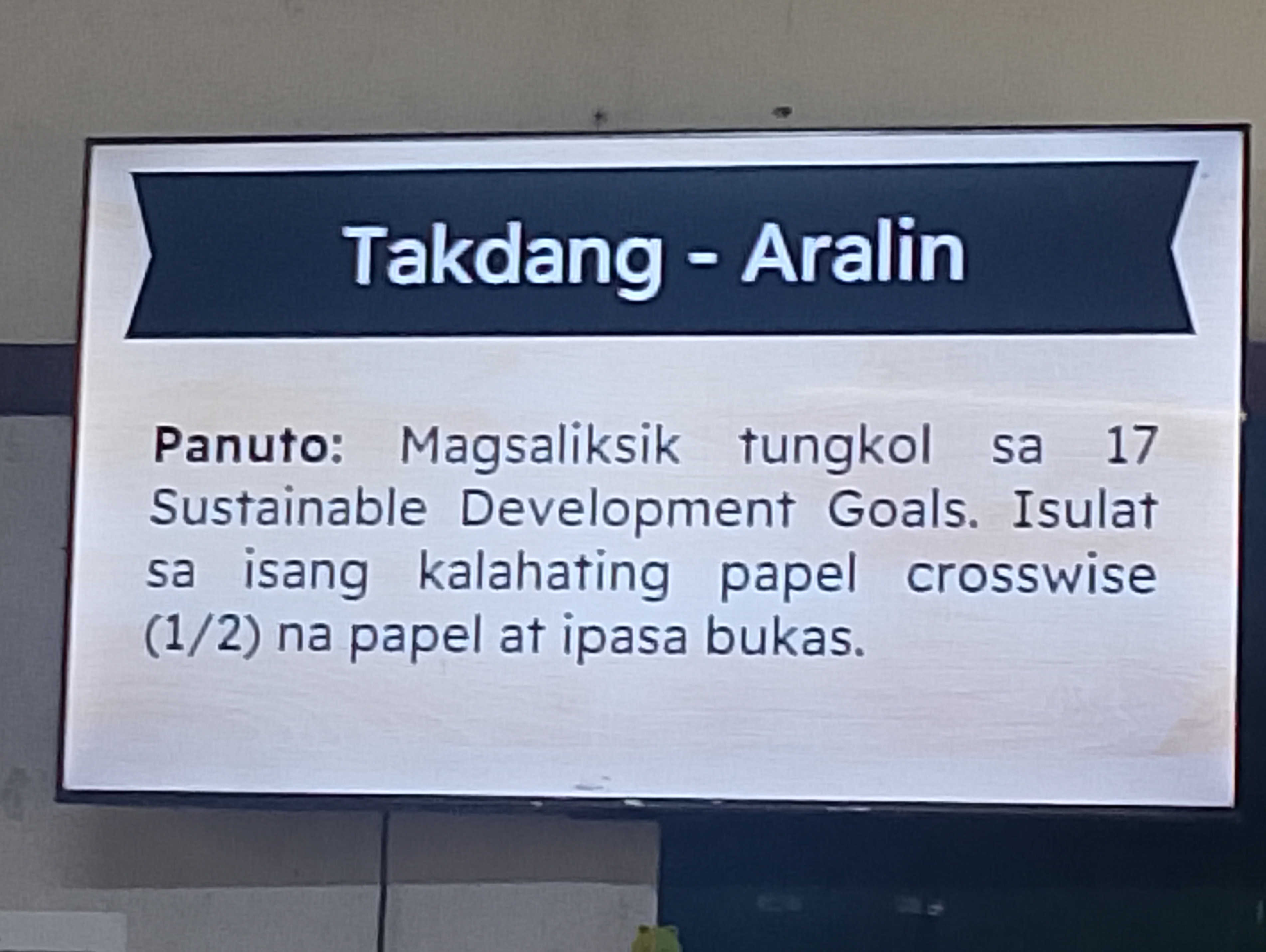 Takdang - Aralin Panuto: Magsaliksik | StudyX