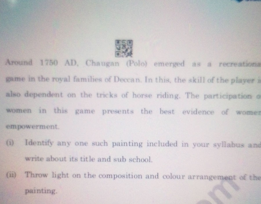 Around 1750 AD, Chaugan (Polo) emerged as a