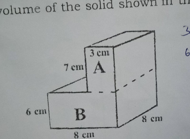 volume of the solid shown in the image. | StudyX