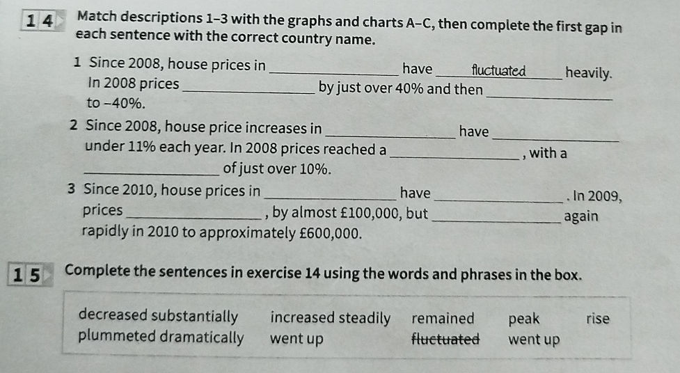 14 Match descriptions 1-3 with the graphs | StudyX