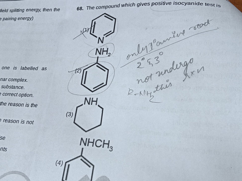 68. The compound which gives positive | StudyX
