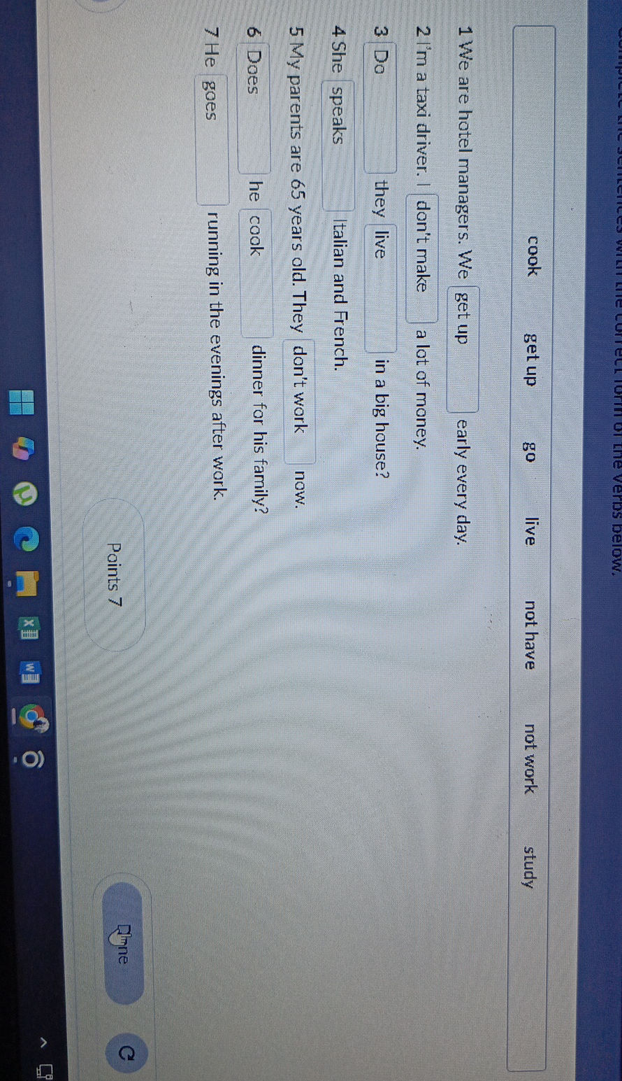 Complete the sentences with the correct form | StudyX