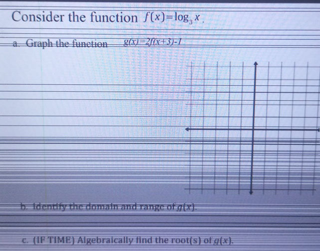 Consider the function $f(x) = log_3 x$. a. | StudyX