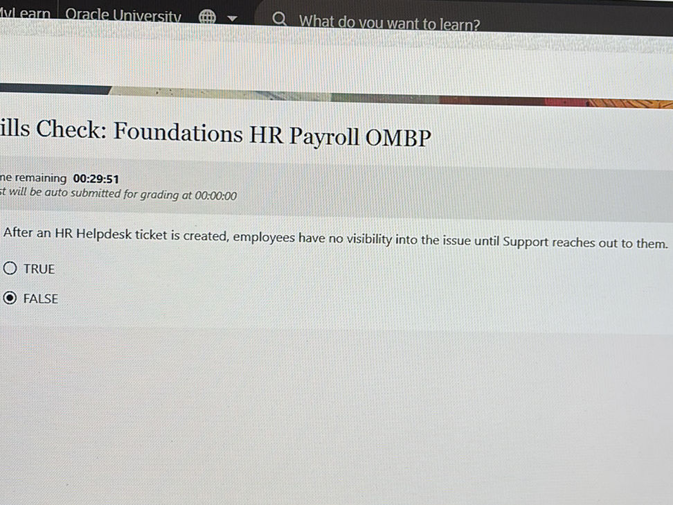 After an HR Helpdesk ticket is created, | StudyX