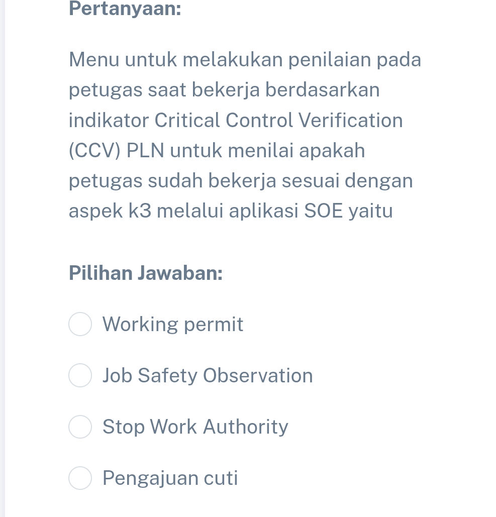 Pertanyaan: Menu untuk melakukan penilaian | StudyX