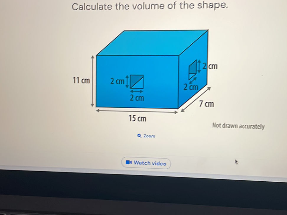 Calculate the volume of the shape. The | StudyX