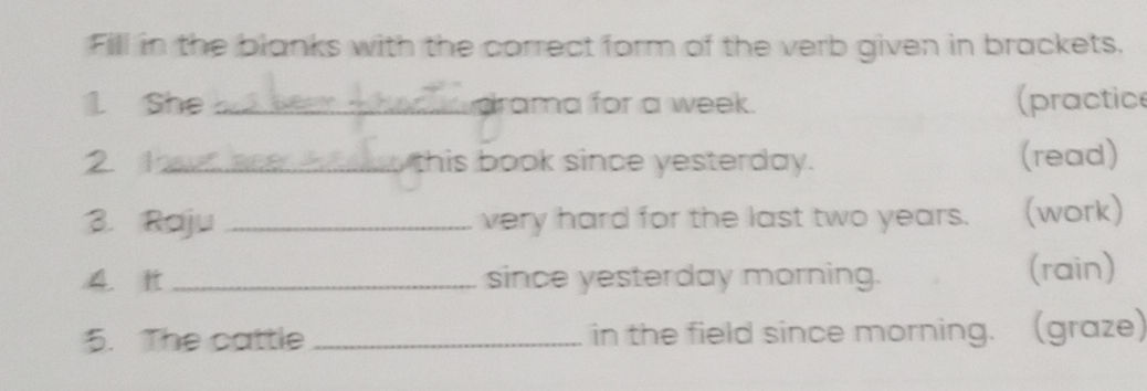 Fill in the blanks with the correct form of | StudyX