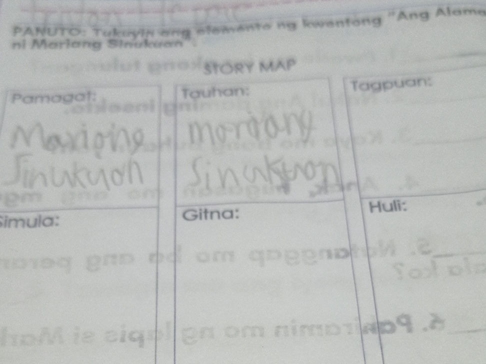 PANUTO: Tukuyin ang elemento ng kwentong | StudyX