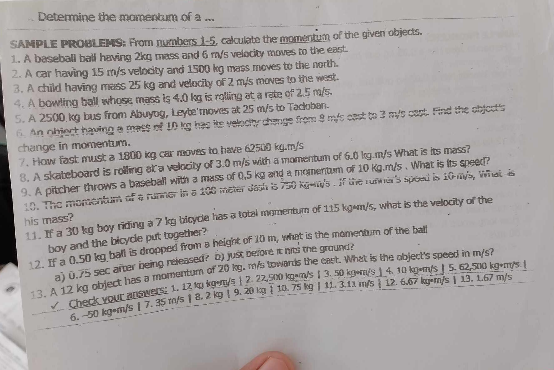 SAMPLE PROBLEMS: From numbers 1-5, calculate | StudyX