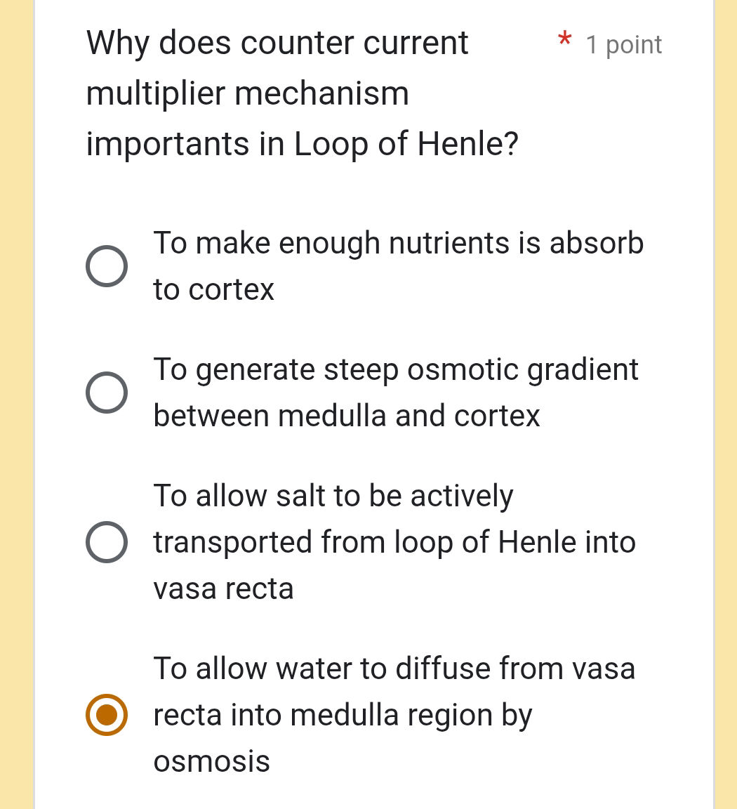 Why does counter current multiplier