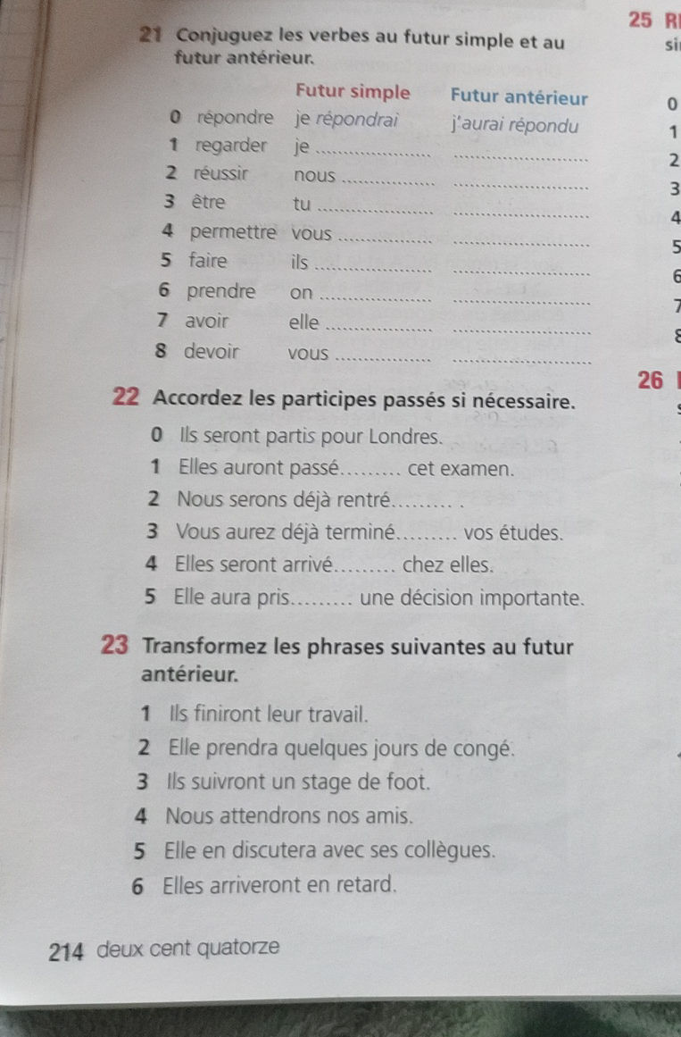 21 Conjuguez les verbes au futur simple et | StudyX