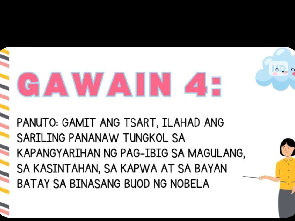 GAWAIN 4: PANUTO: GAMIT ANG TSART, ILAHAD | StudyX