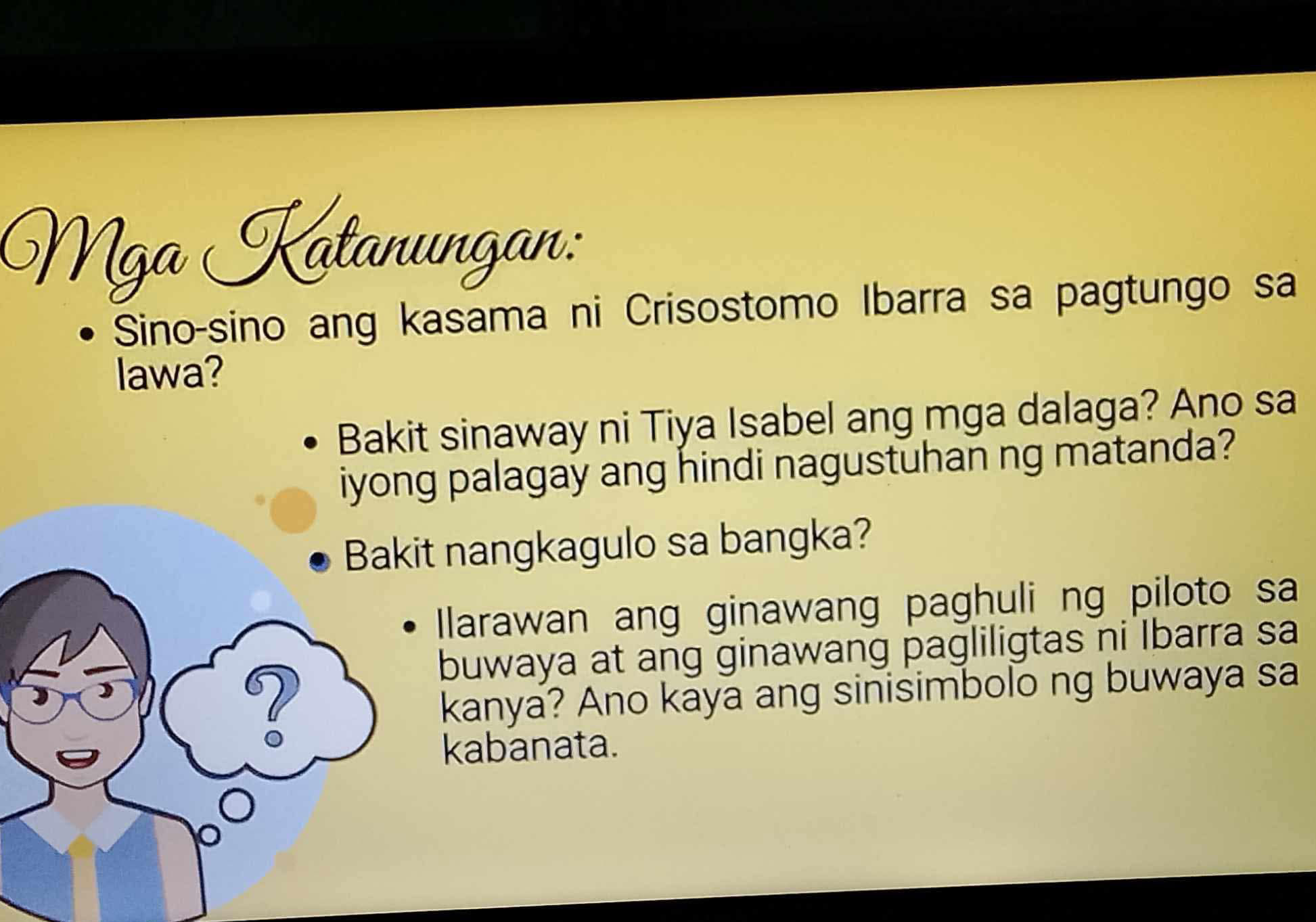 Mga Katanungan: • Sino-sino ang kasama ni | StudyX