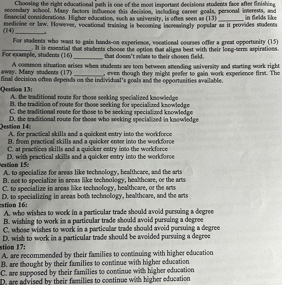 Choosing the right educational path is one | StudyX