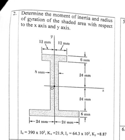 Determine the moment of inertia and radius | StudyX