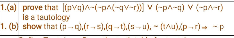 1.(a) prove that $[(p q) ( p ( q | StudyX