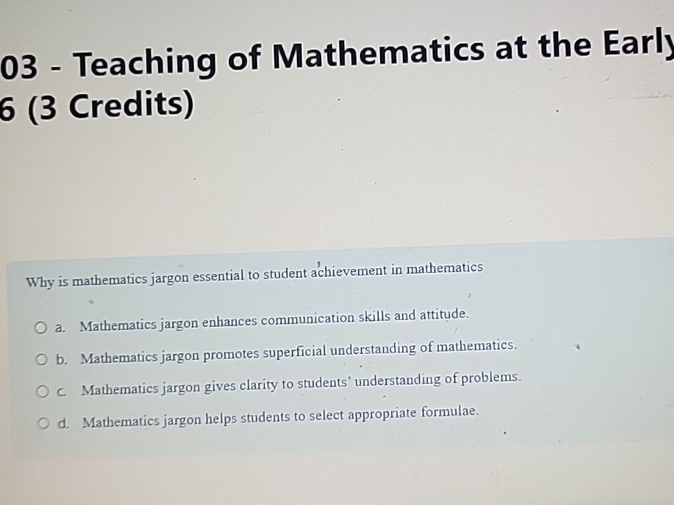 Why is mathematics jargon essential to | StudyX