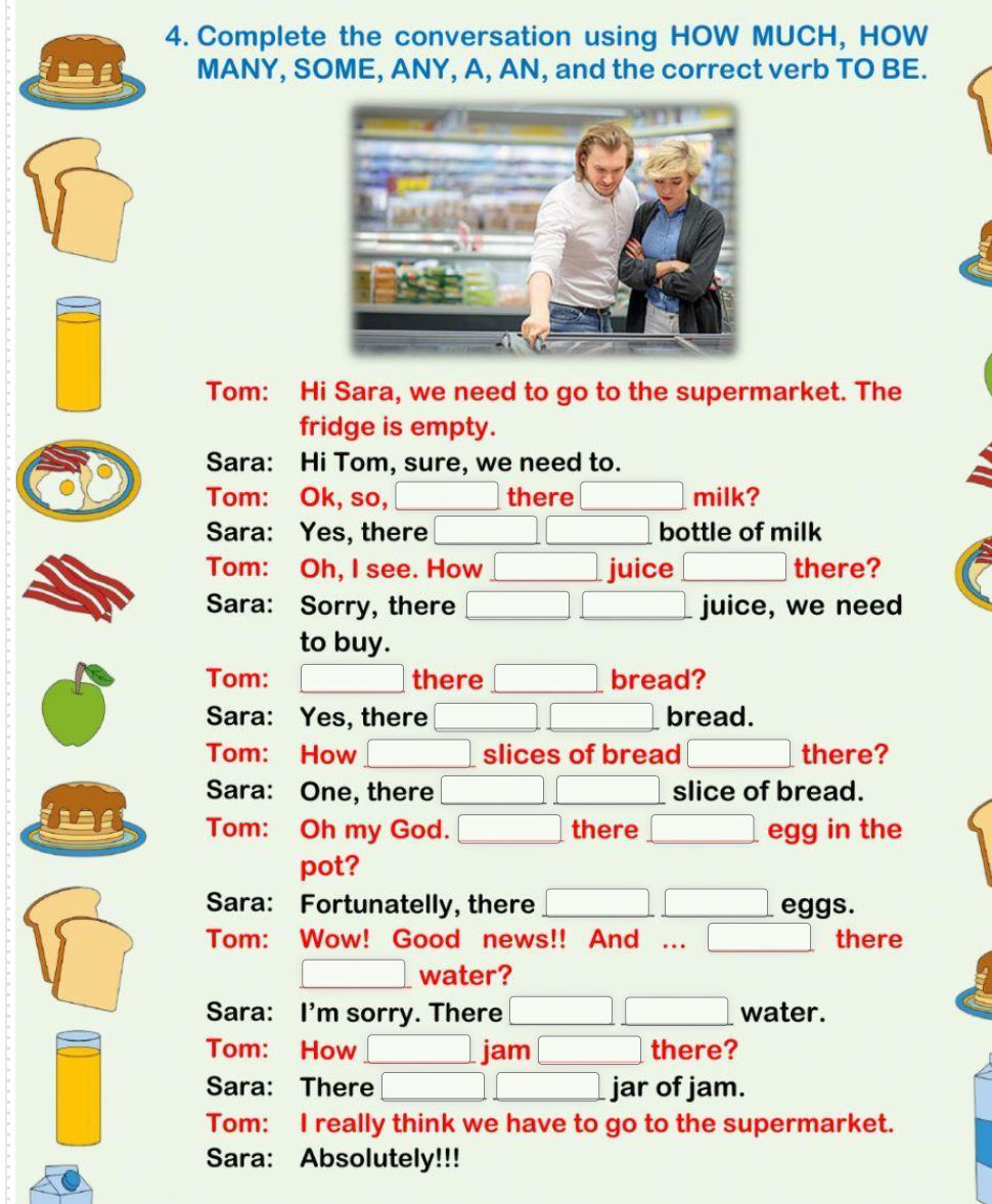 4. Complete the conversation using HOW MUCH, | StudyX