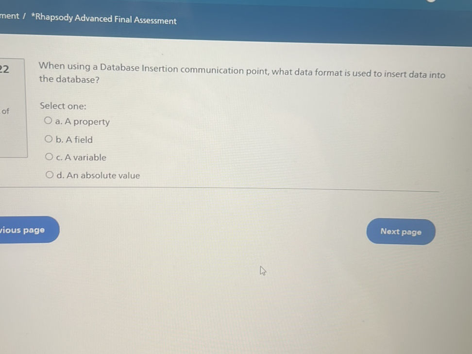 When using a Database Insertion | StudyX