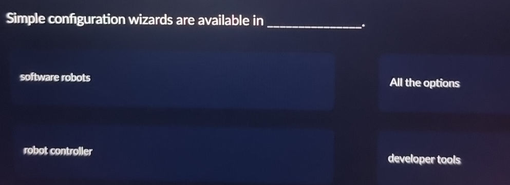Simple configuration wizards are available | StudyX