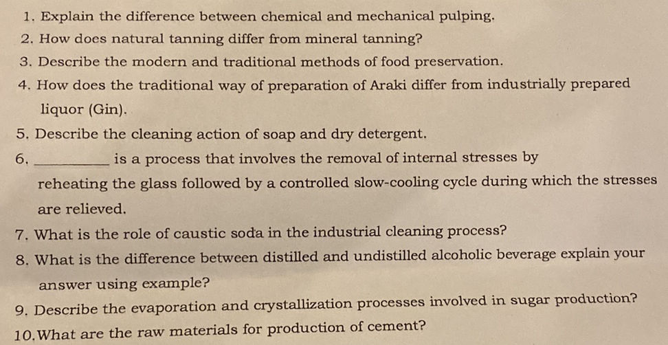 1. Explain the difference between chemical | StudyX