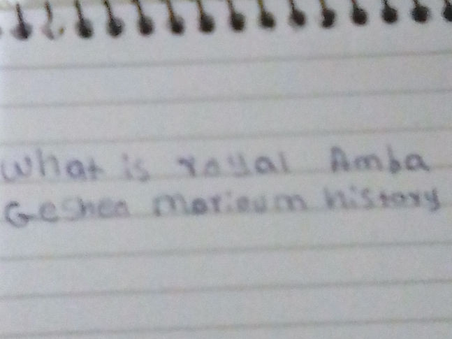 What is Yallal Amba Geshen Mariam history? | StudyX