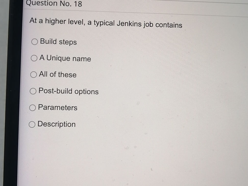 At a higher level, a typical Jenkins job | StudyX