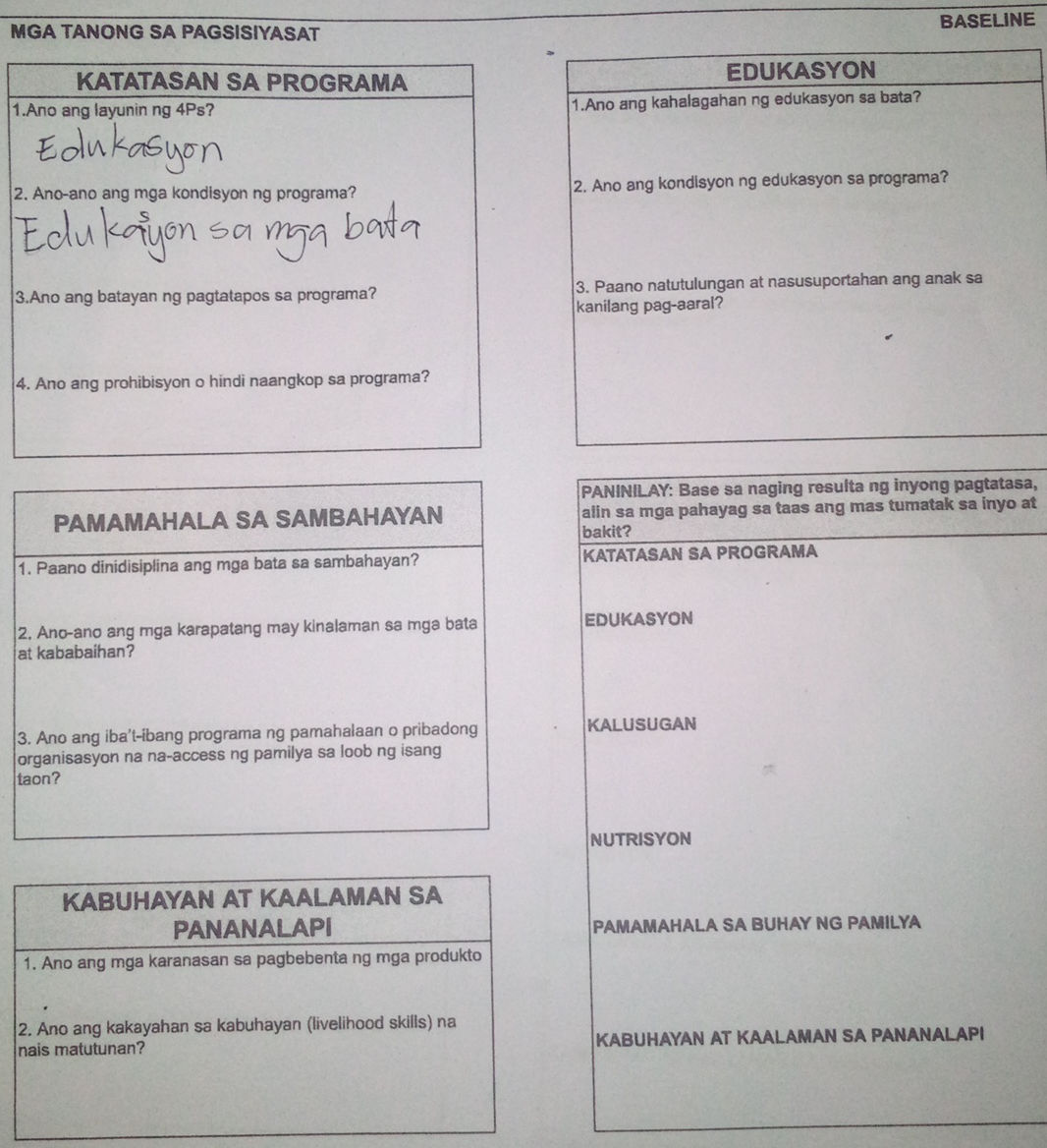 KATATASAN SA PROGRAMA 1. Ano ang layunin ng | StudyX