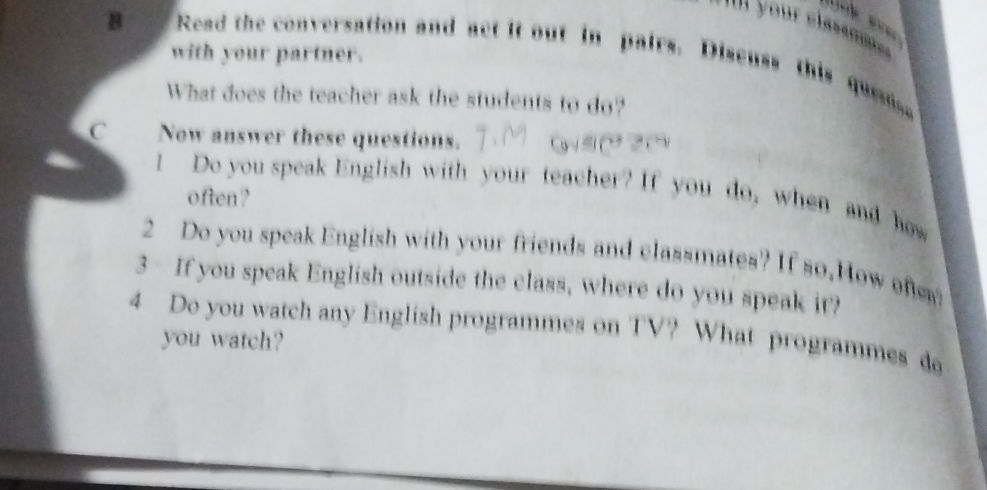 What does the teacher ask the students to | StudyX