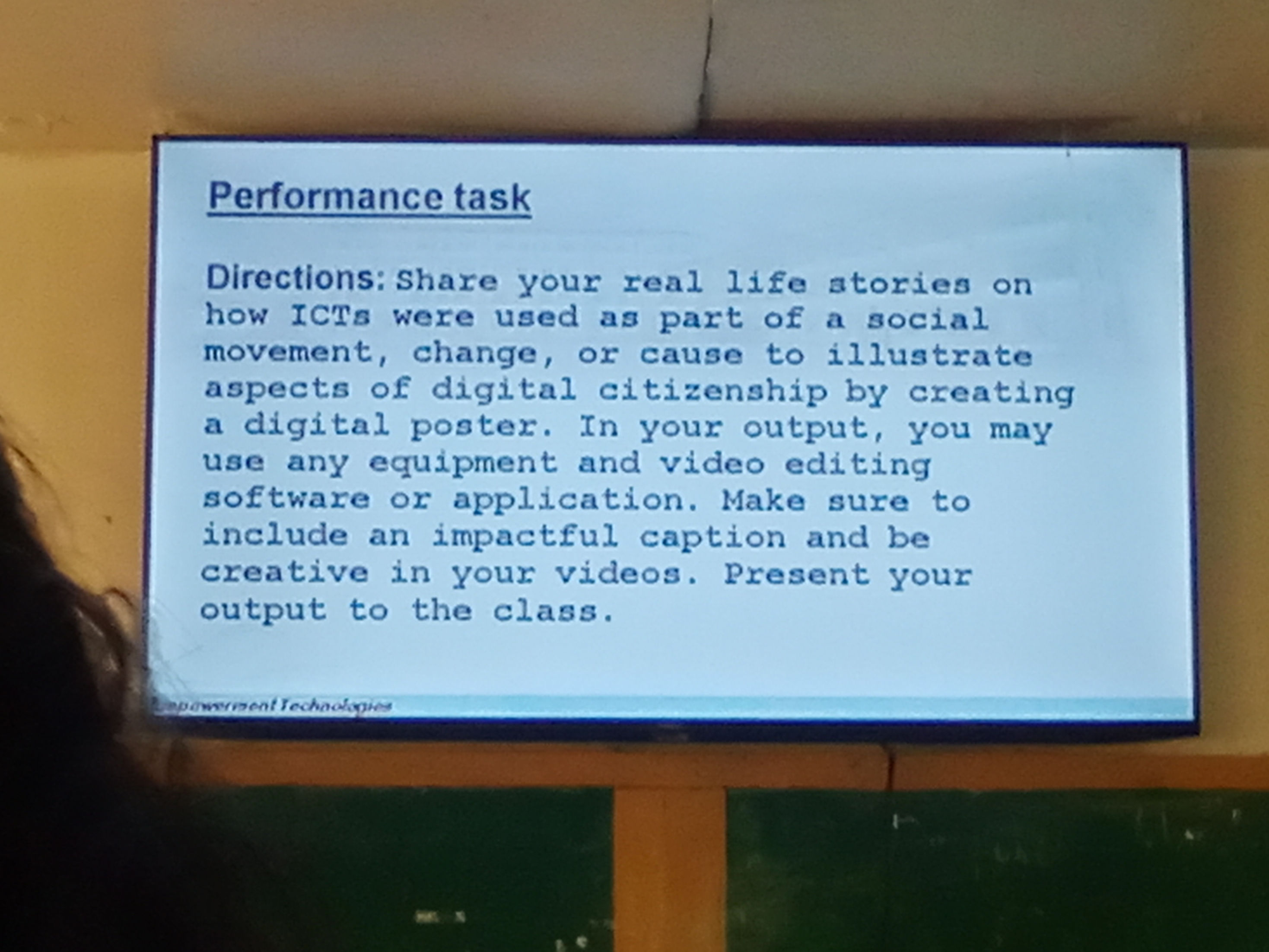 Performance task Directions: share your | StudyX