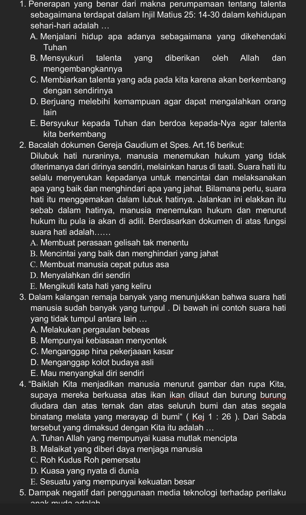 1. Penerapan yang benar dari makna | StudyX