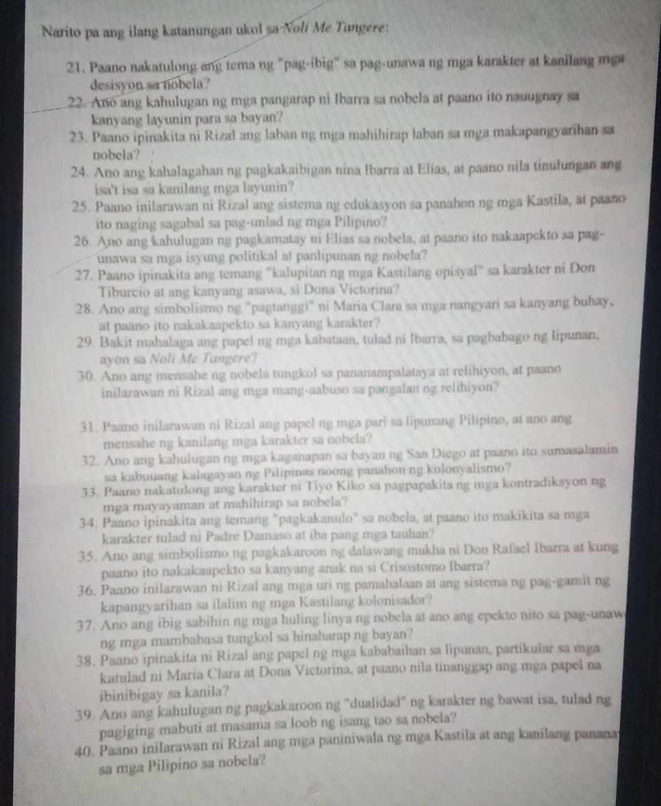 21. Paano nakatulong ang tema ng "pag-ibig" | StudyX