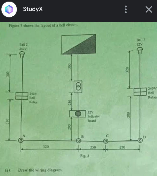 Figure 3 shows the layout of a bell circuit. | StudyX
