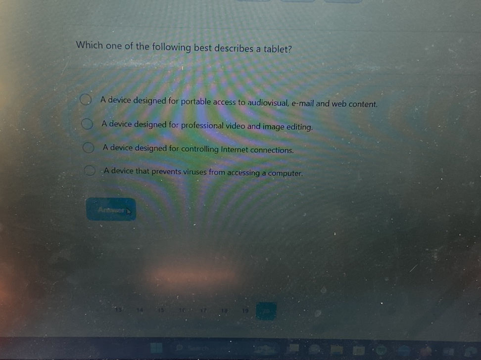 Which one of the following best describes a | StudyX