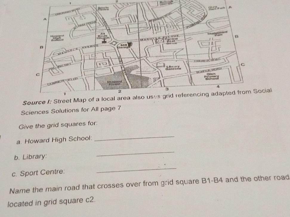 Give the grid squares for: a. Howard High | StudyX