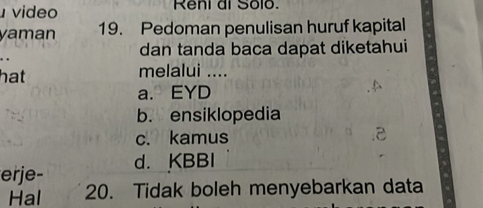 19. Pedoman penulisan huruf kapital dan | StudyX