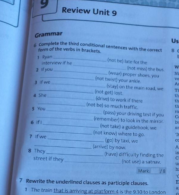 6 Complete the third conditional sentences | StudyX