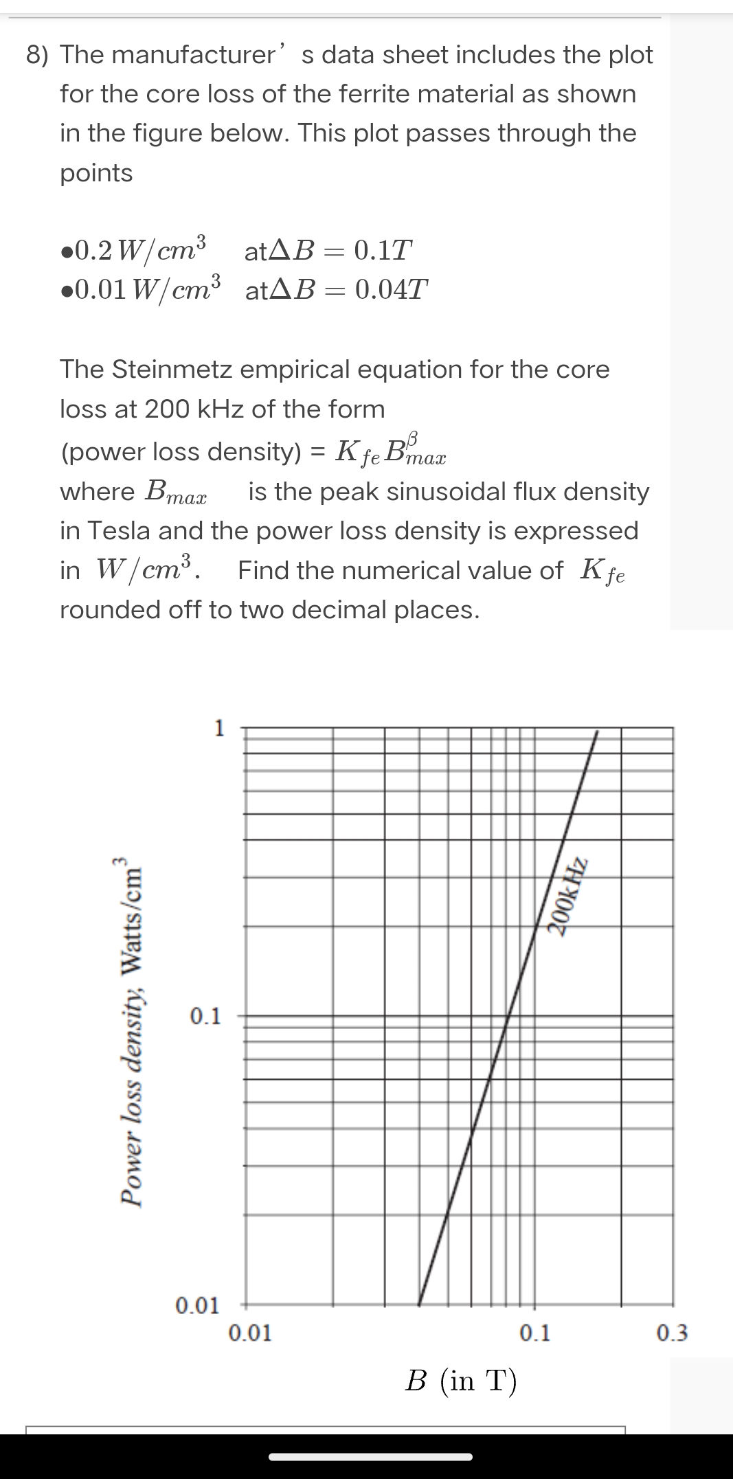 8) The manufacturer's data sheet includes | StudyX