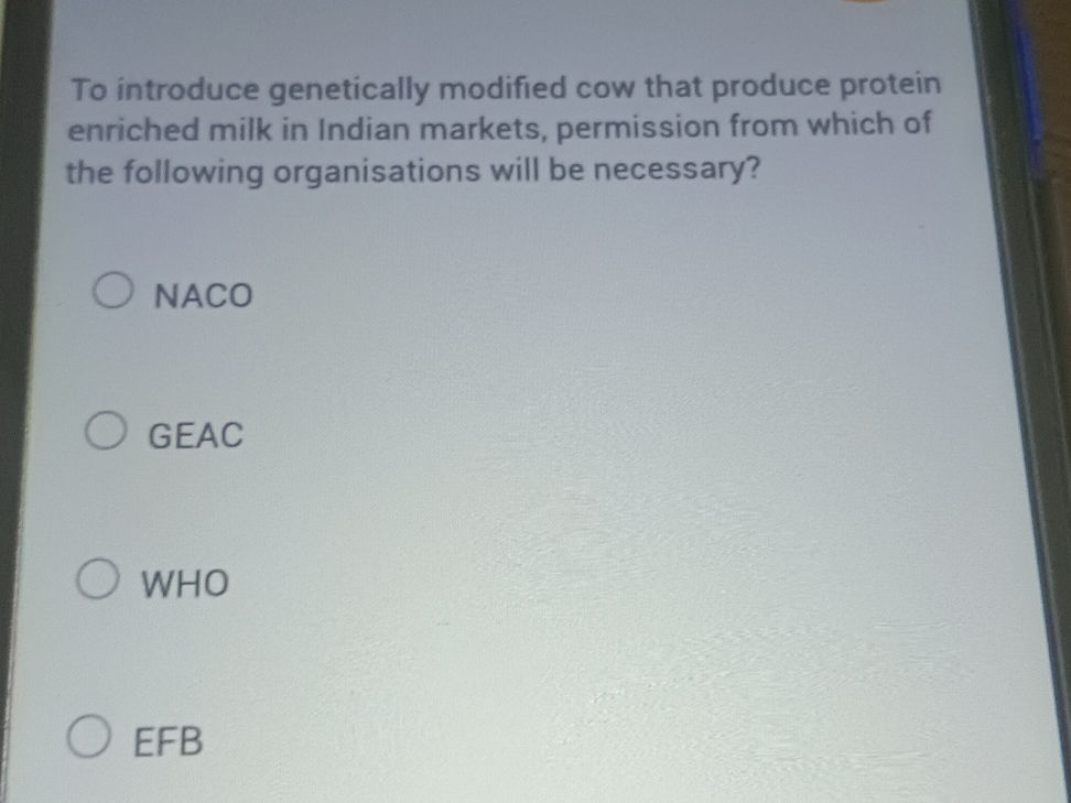 To introduce genetically modified cow that | StudyX