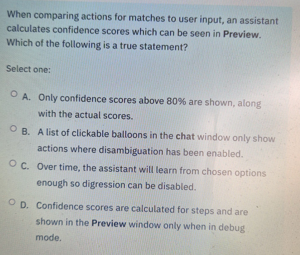 When comparing actions for matches to user | StudyX