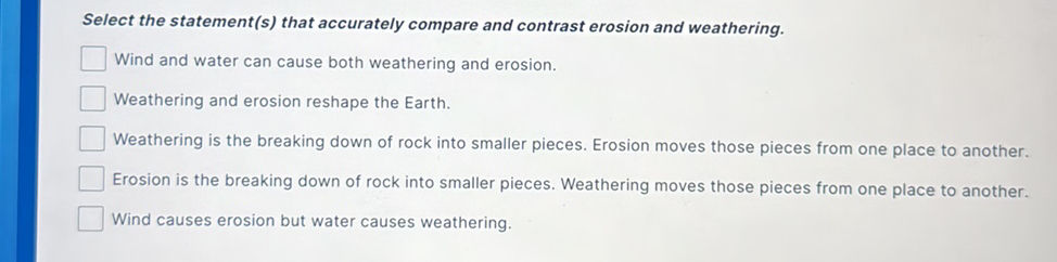 Select the statement(s) that accurately | StudyX