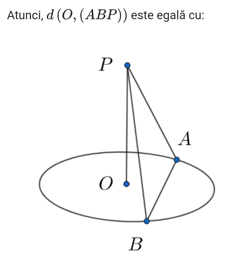 Atunci, d (O, (ABP)) este egală cu: This | StudyX
