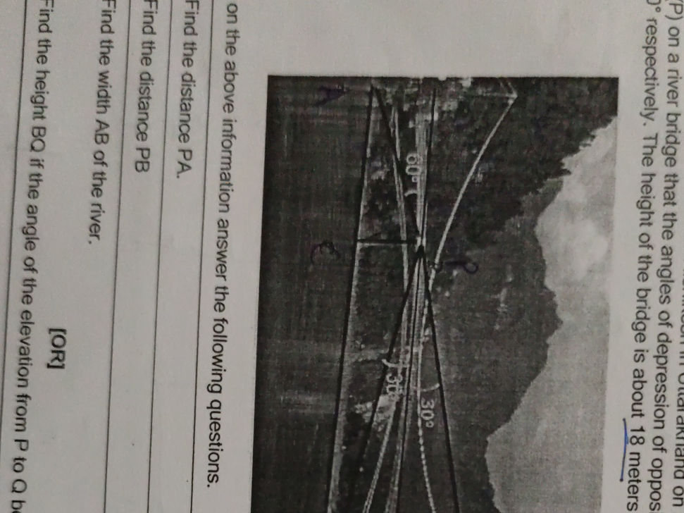 on a river bridge that the angles of | StudyX