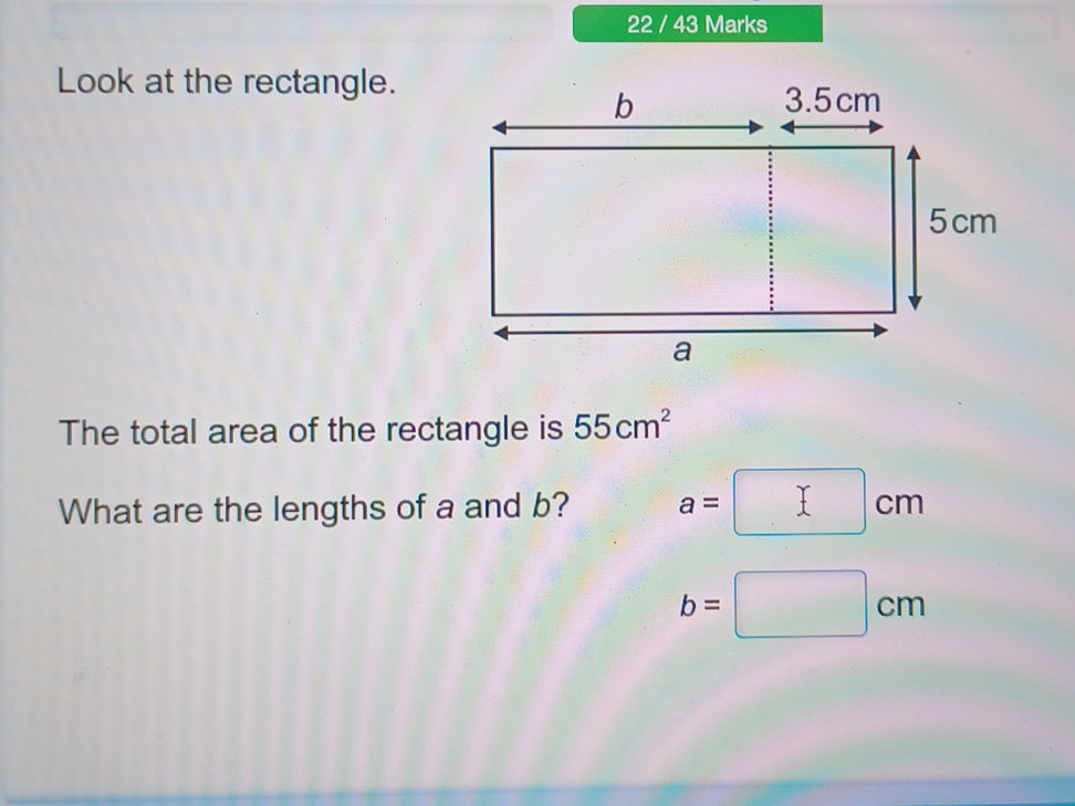 Look at the rectangle. The total area of | StudyX